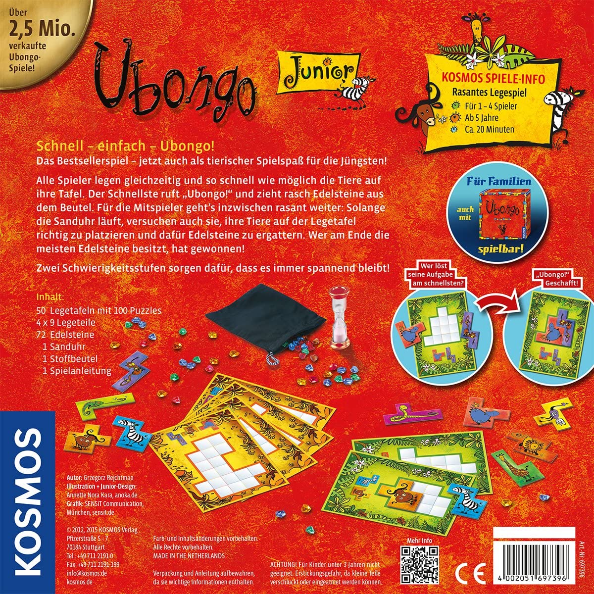 Ubongo Junior - Erweiterungen, Angebote und Spielanleitung!